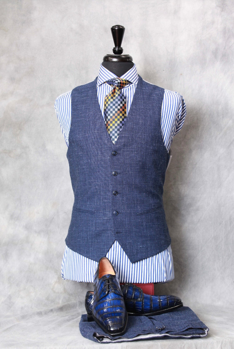 Blue One Button Suit – Troy Allen Clothier