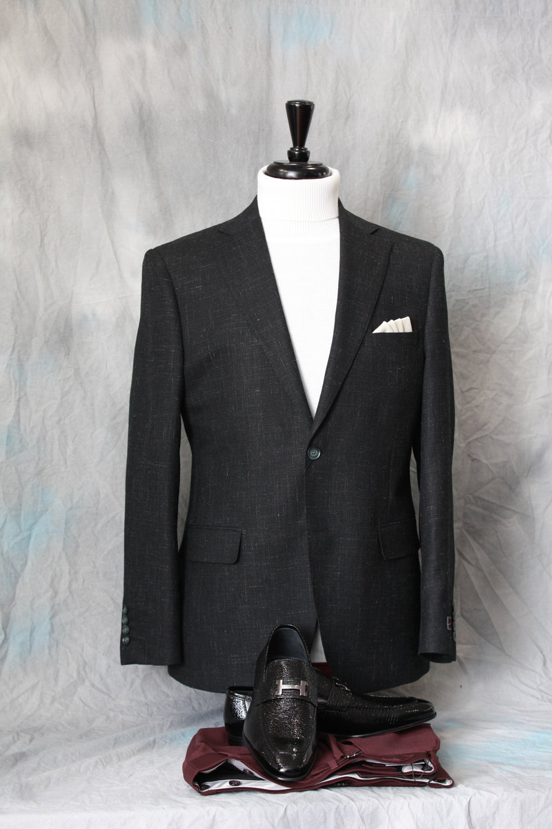 2-Button Black Sport Coat – Troy Allen Clothier